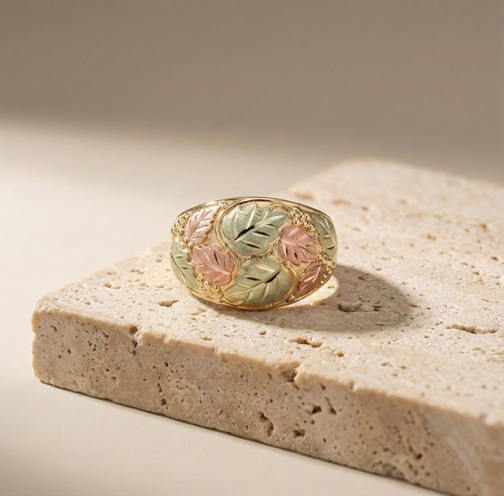 Boho Leaf Mosaic Ring – Zarino Originals